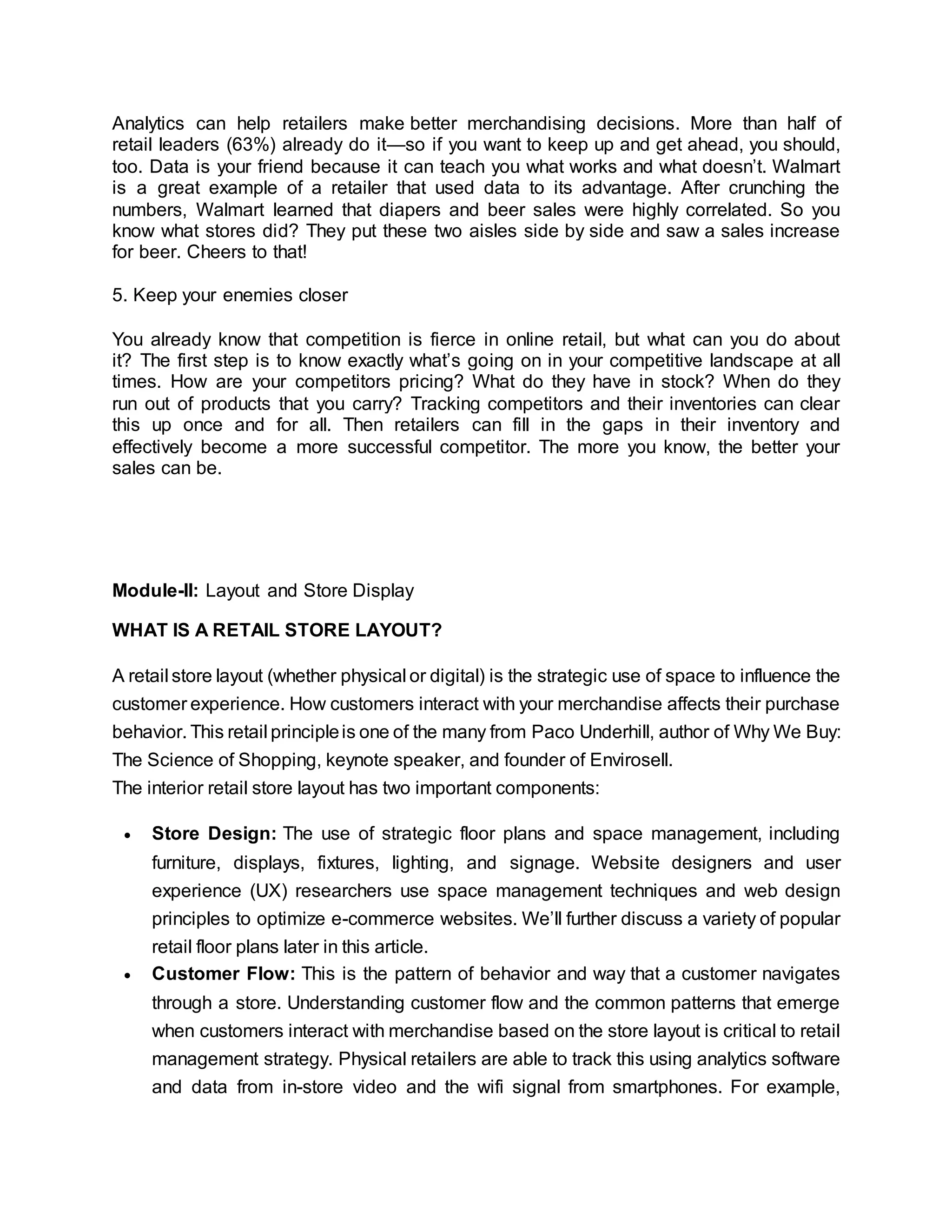 Visual merchandising notes | DOCX