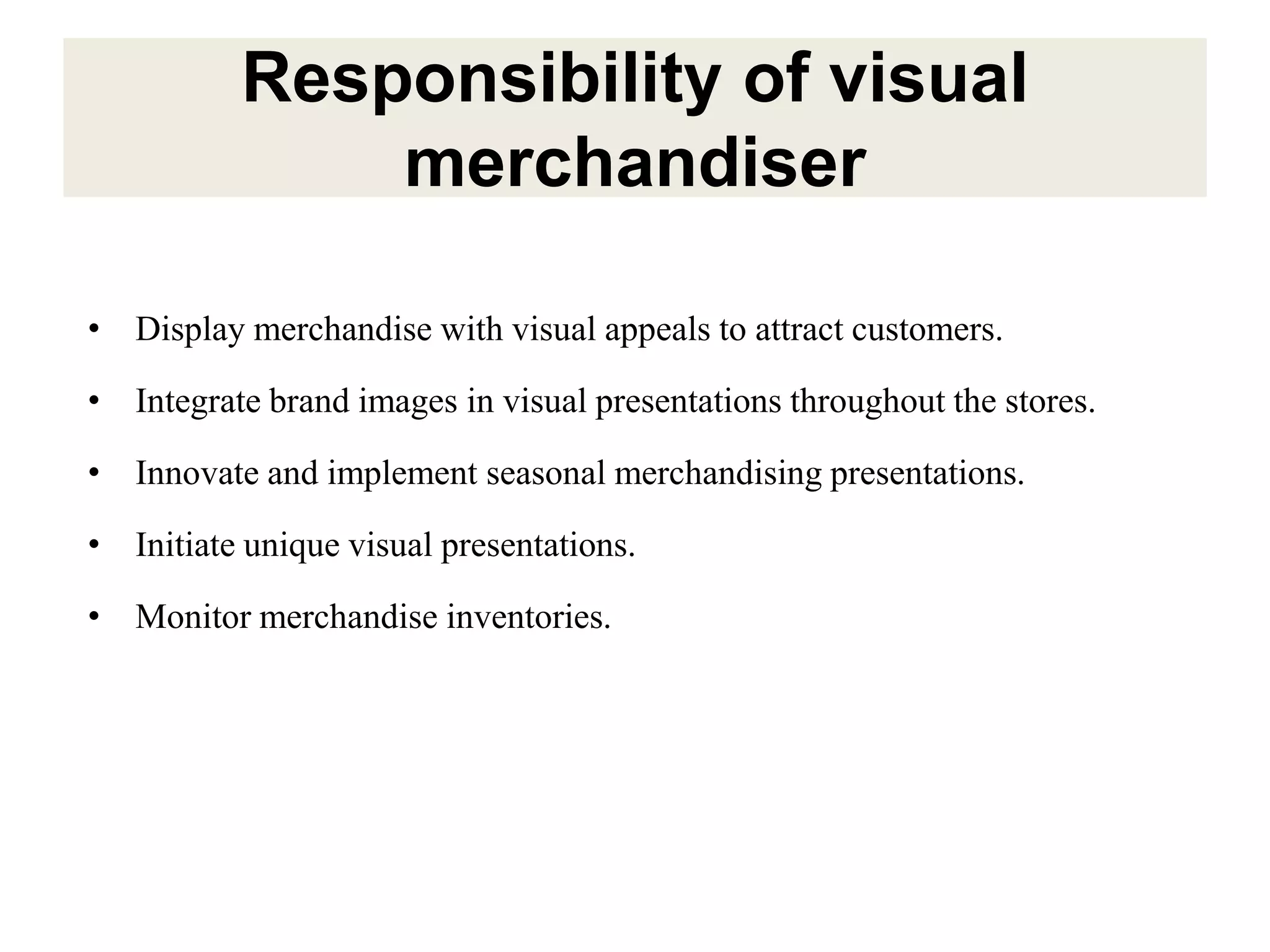 Visual merchandising ppt | PPTX