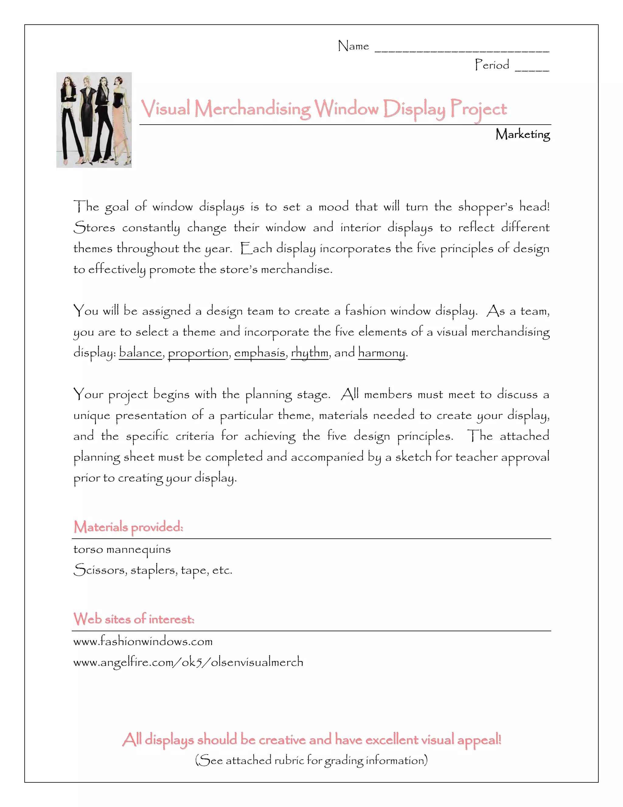 Visual merchandising project | PDF