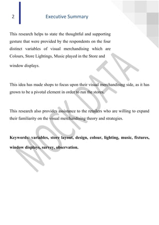 Visual Merchandising - Marketing Research | PDF