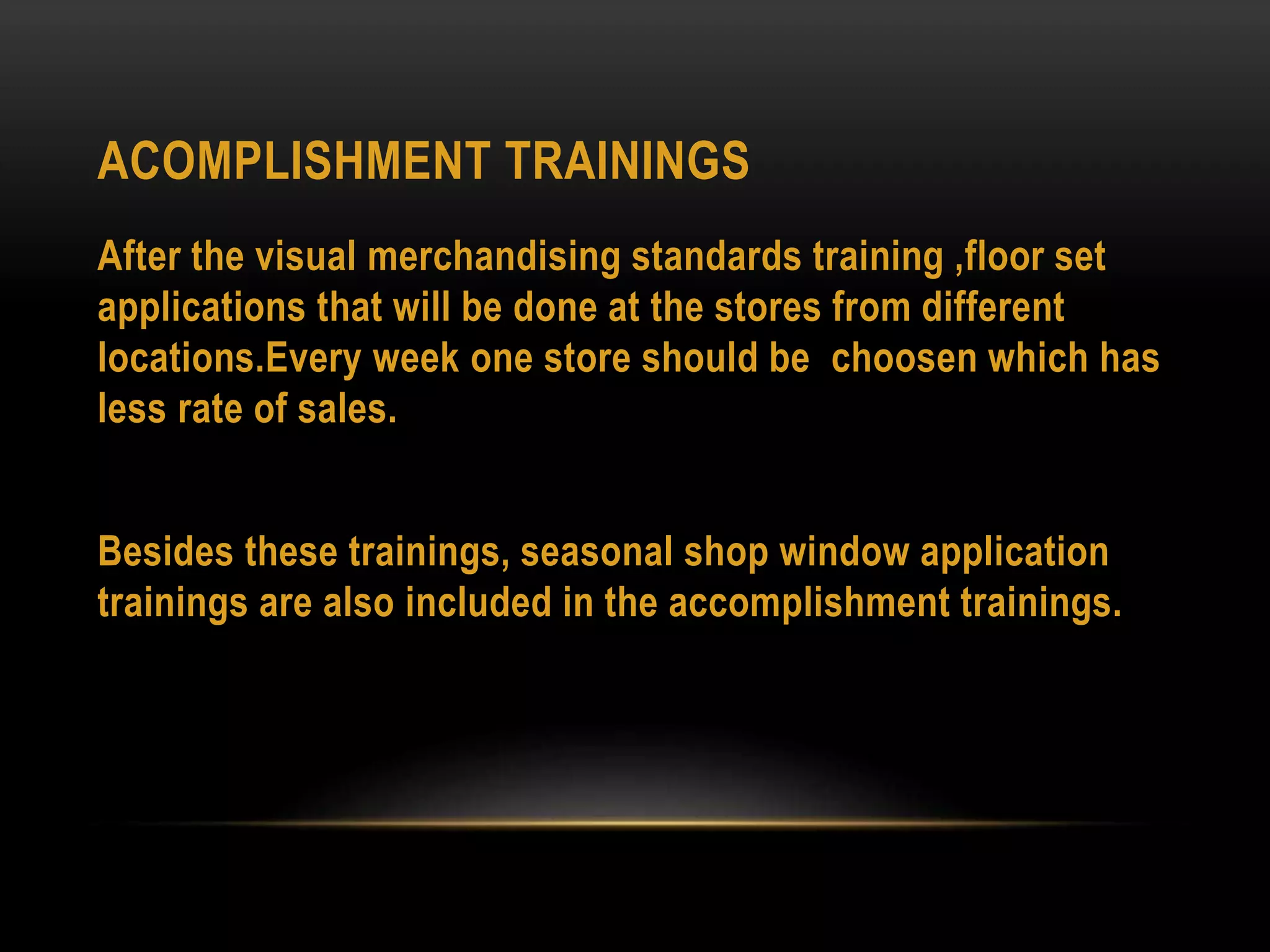 Visual merchandising training forms | PPT