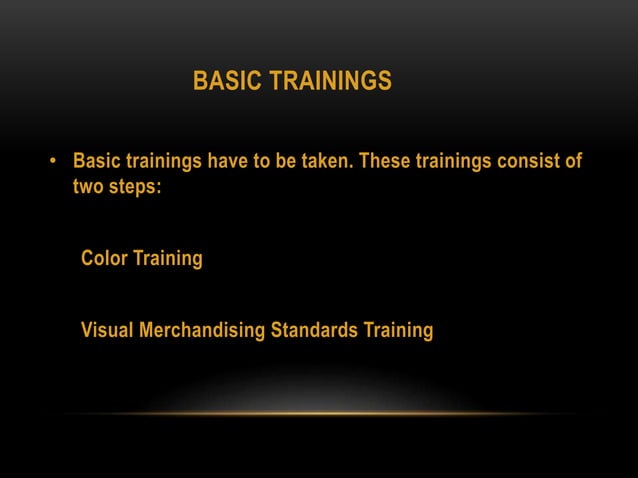 Visual merchandising training forms | PPT