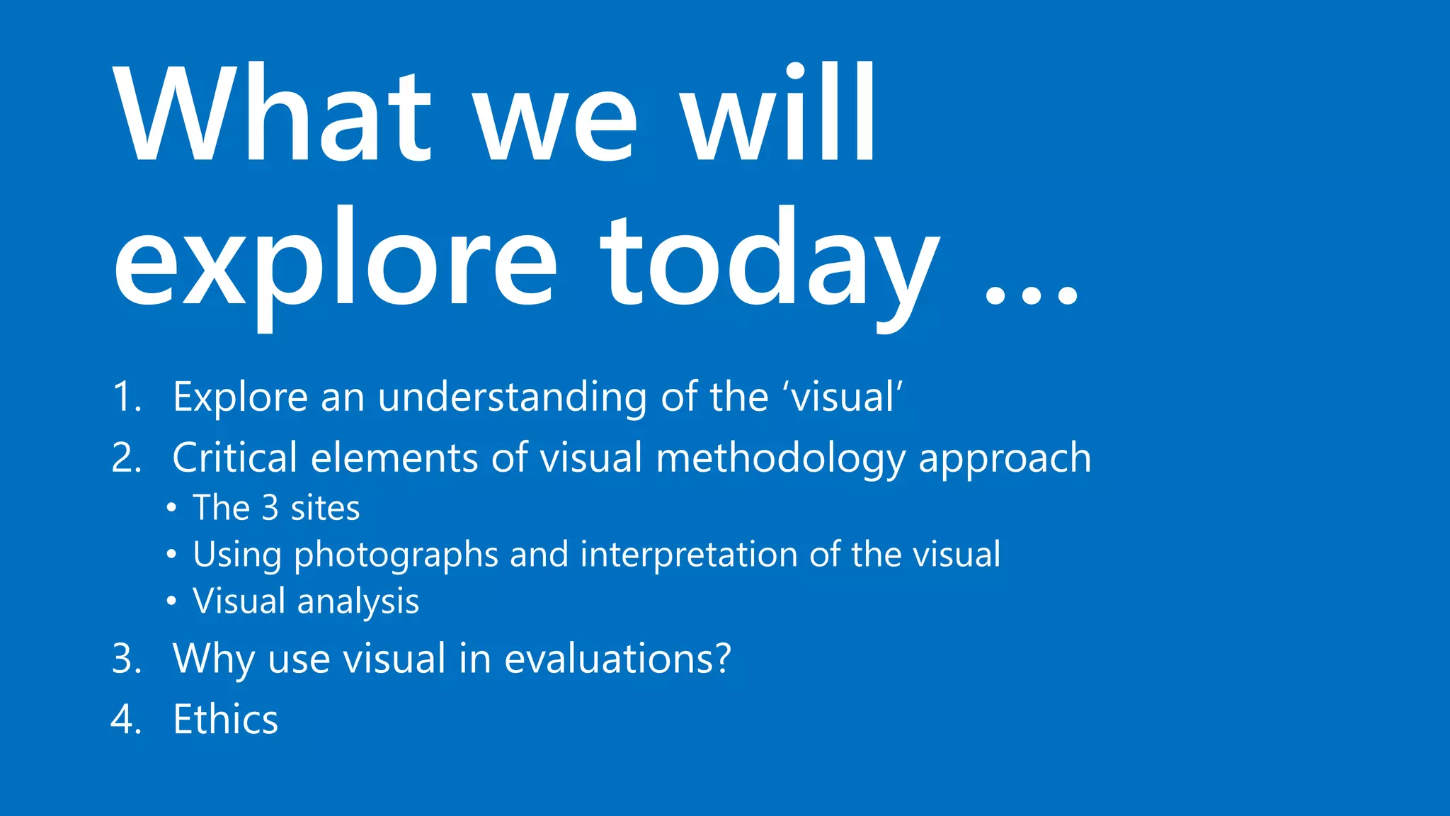 Visual Methodologies in Evaluations | PPTX