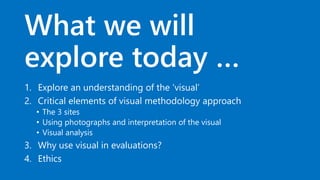 Visual Methodologies in Evaluations | PPT