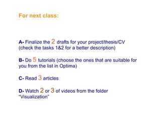 Visual methods in UCD 2nd class | PPT