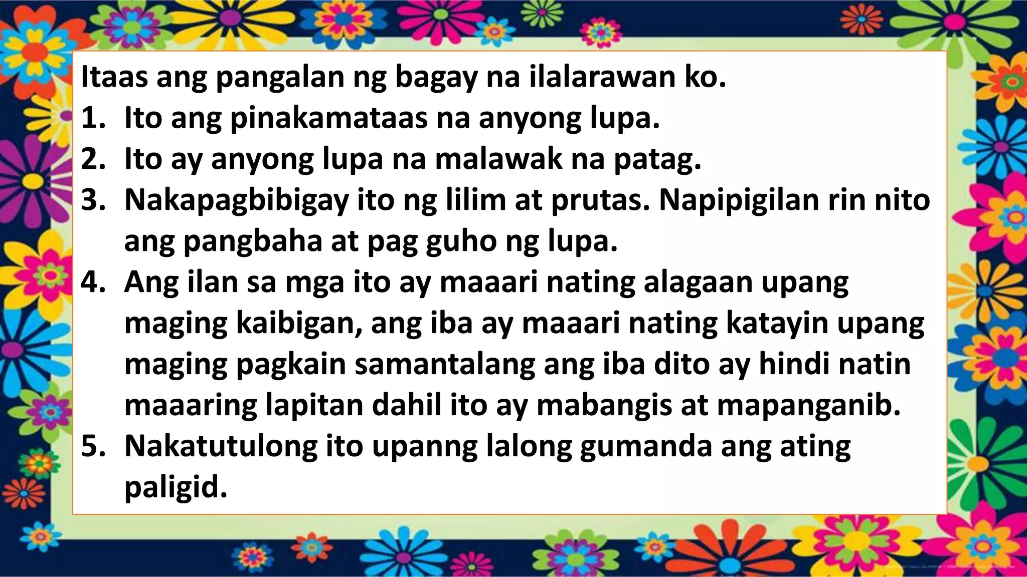Science 3 PAGLALARAWAN NG MGA BAGAY NA NAKIKITA SA KAPALIGIRAN | PPTX