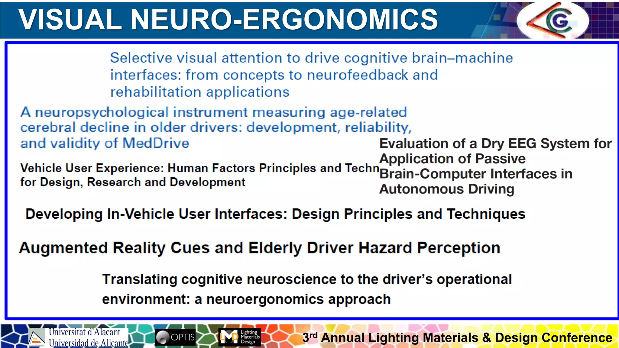 Visual neuro ergonomics in naturalistic simulation | PPT