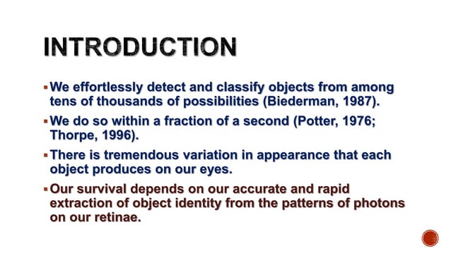 Visual object recognition | PPT