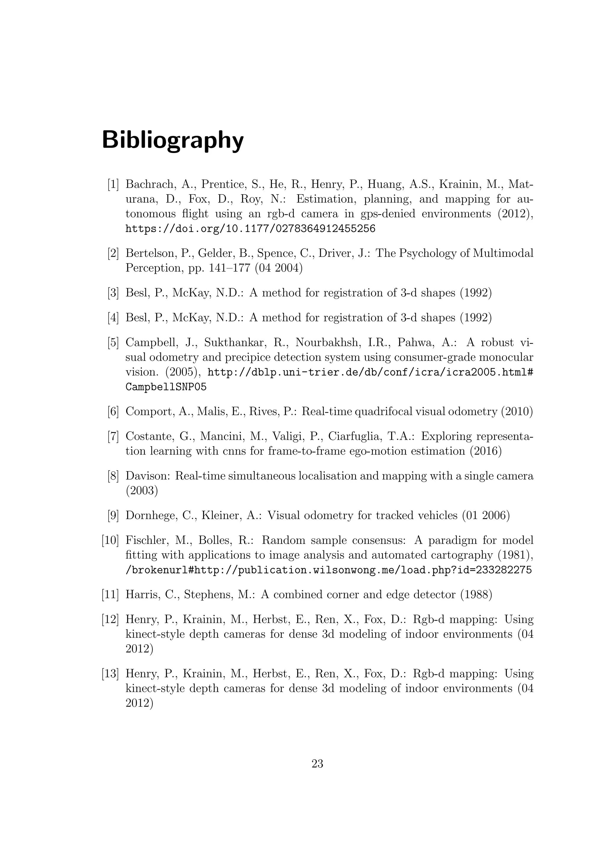 Visual odometry _report | PDF