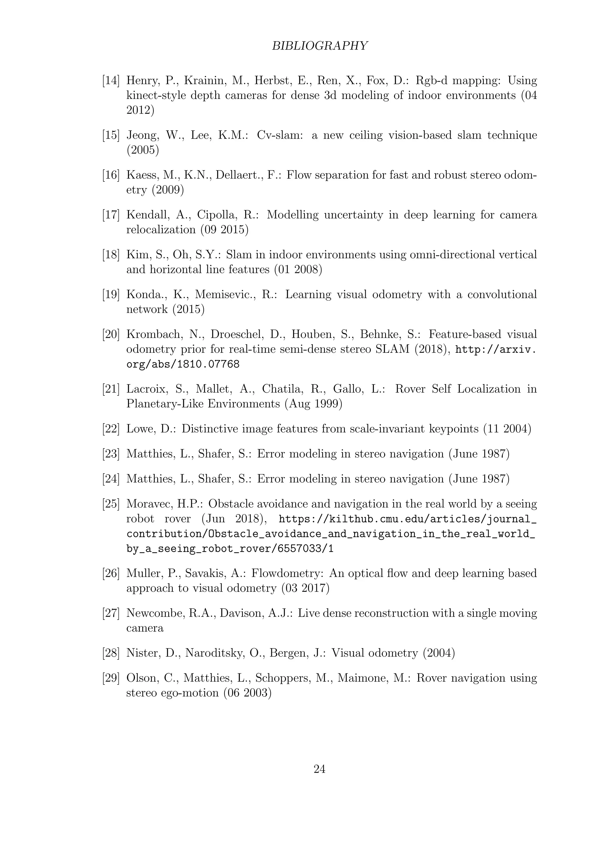 Visual odometry _report | PDF