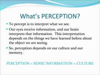 Visualperception | PPT | Science