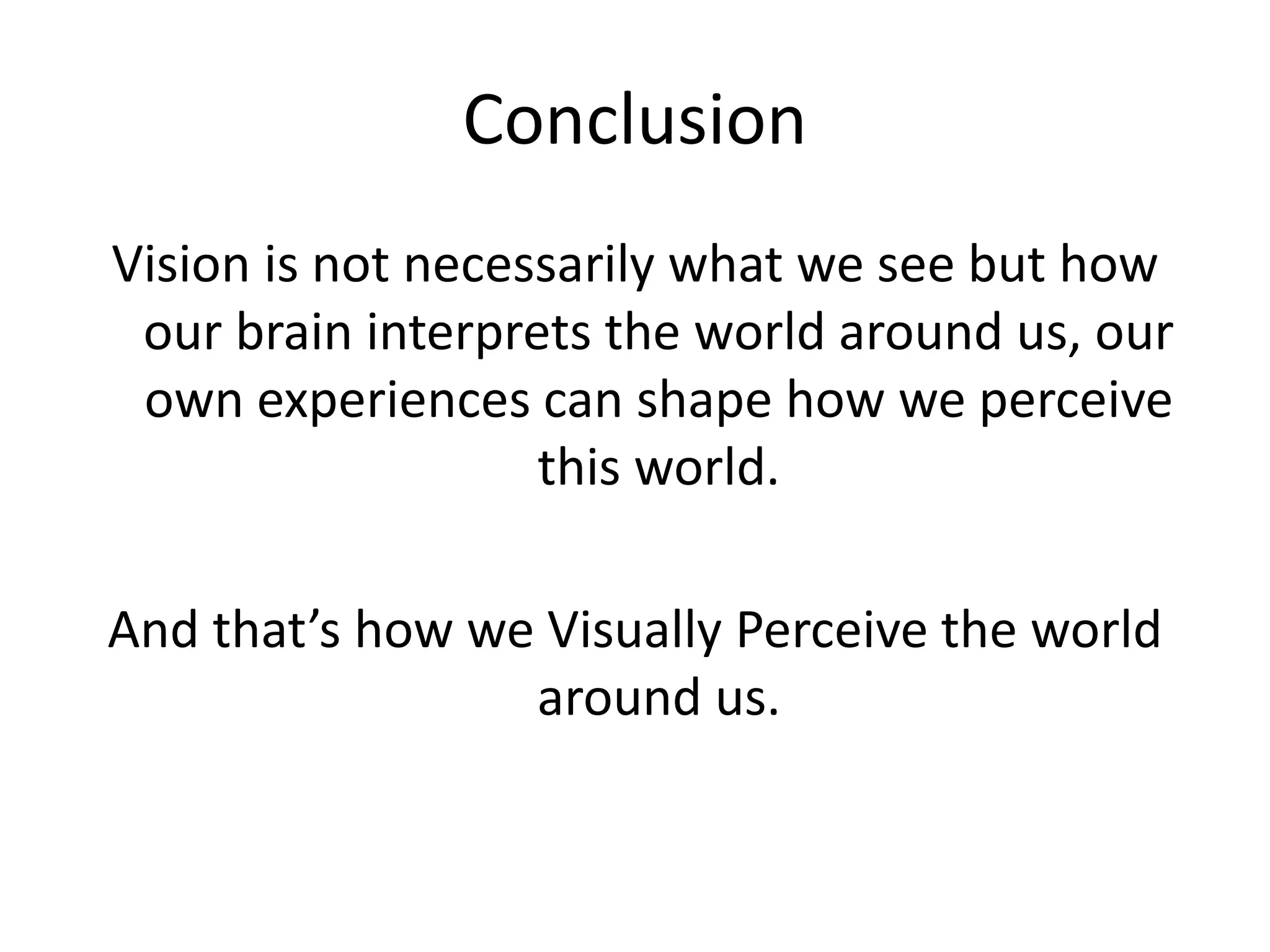 Visual perception concepts | PPTX