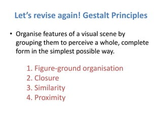 Psychology: Visual perception 3. By Janice Fung. | PPTX