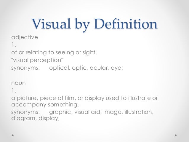 Visual Arts Definition