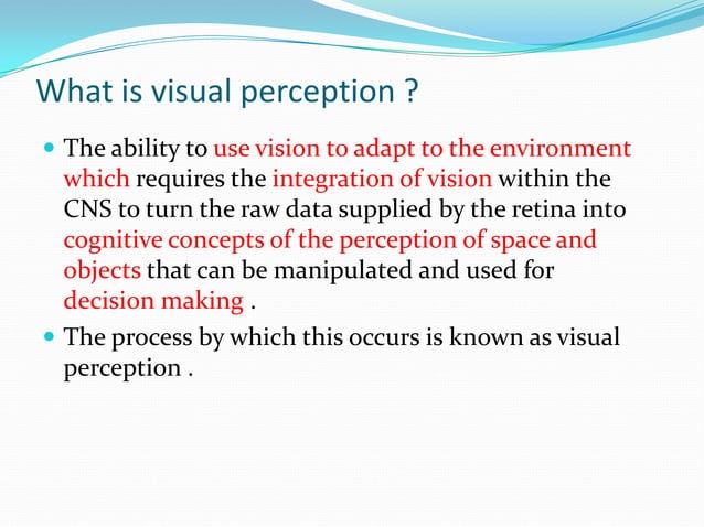 Visual perceptual | PPTX