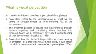 Visual perceptual assessment | PPT