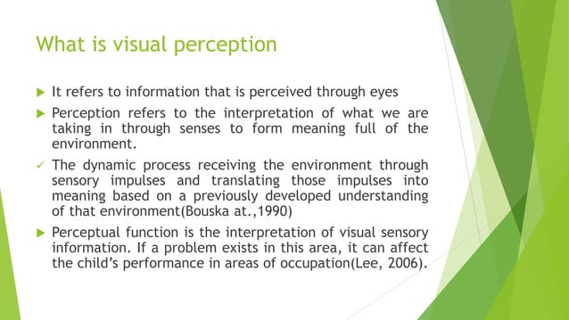 Visual perceptual assessment | PPT