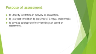Visual perceptual assessment | PPTX