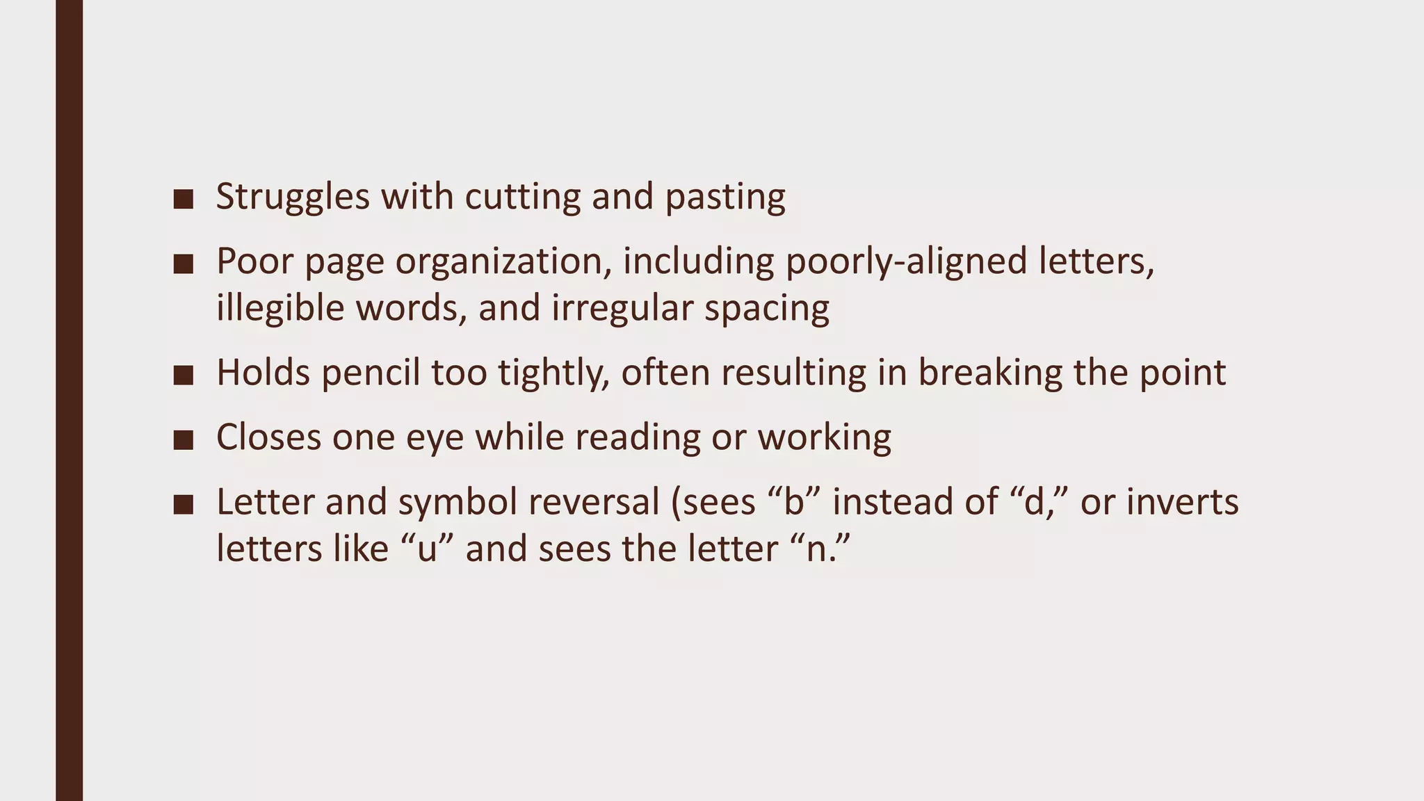 Visual perceptual motor deficit | PPTX | Eye and Vision Conditions ...