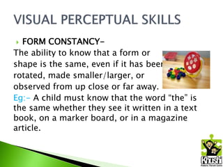 Visual perceptual skills | PPTX