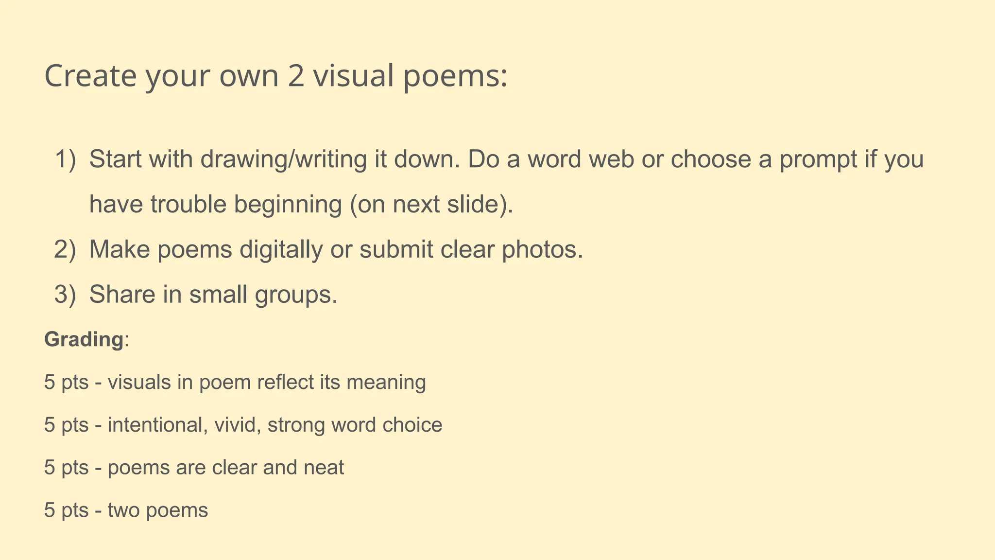 Visual Poetry - an introduction to modern examples of poetry | PPT