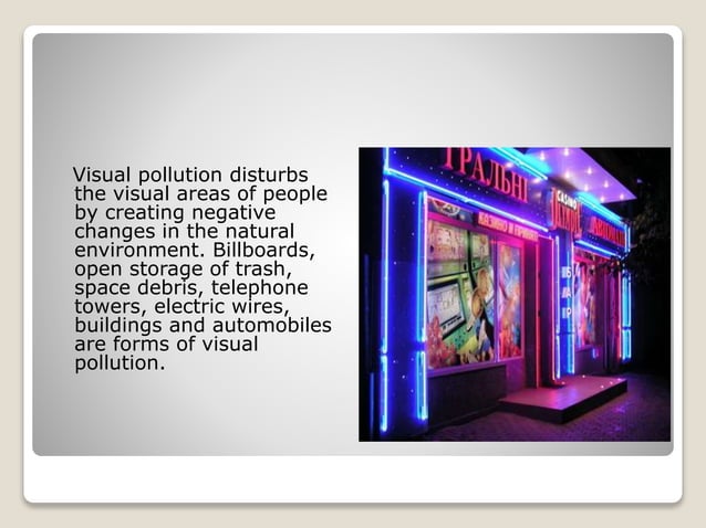 Visual pollution | PPTX | Indoor Environmental Quality | Home & Garden