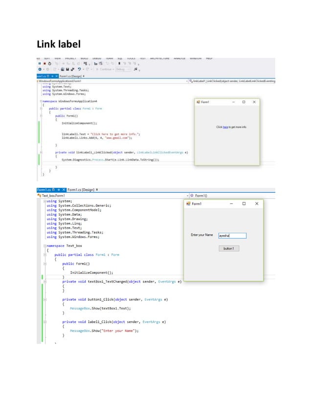 Fundamental of VISUAL PROGRAMMING LAB | PDF