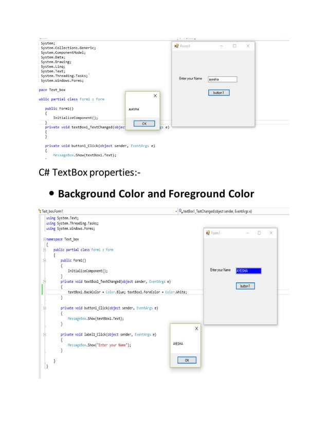 Fundamental of VISUAL PROGRAMMING LAB | PDF