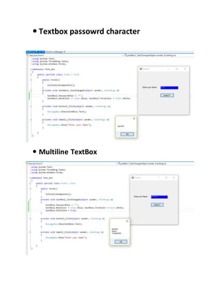Fundamental of VISUAL PROGRAMMING LAB | DOCX