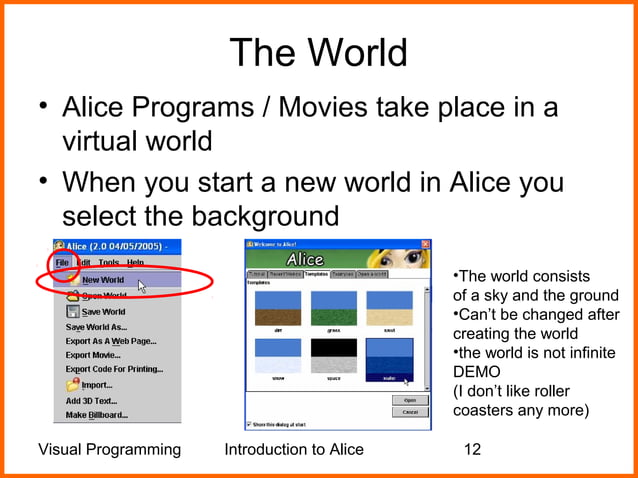 Visual programming | PPT | Computer Animation | Computer Software and Applications
