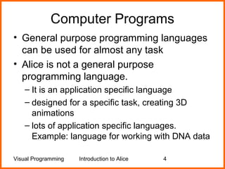 Visual programming | PPT | Computer Animation | Computer Software and Applications