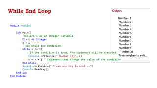 Visual Programming STATEMENTS, CONTROL STATEMENTS | PPT