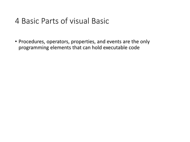 Visual Programming Basicppt Bs Cs5th Class Ppt Programming
