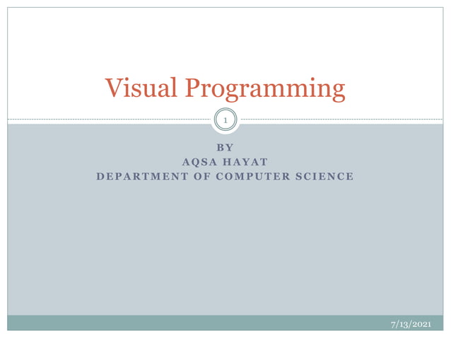 Visual programming lecture | PPT
