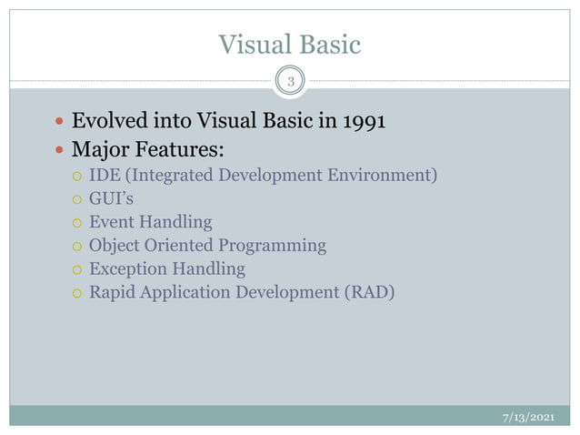 Visual programming lecture | PPT