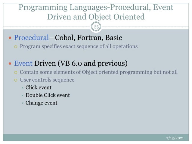 Visual programming lecture | PPT
