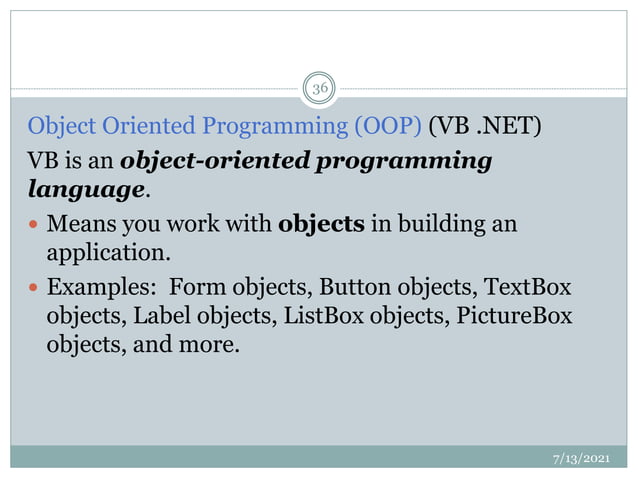Visual programming lecture | PPT
