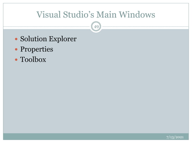 Visual programming lecture | PPT