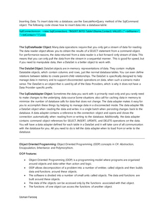 MCS,BCS-7(A,B) Visual programming Syllabus for Final exams @ ISP | PDF