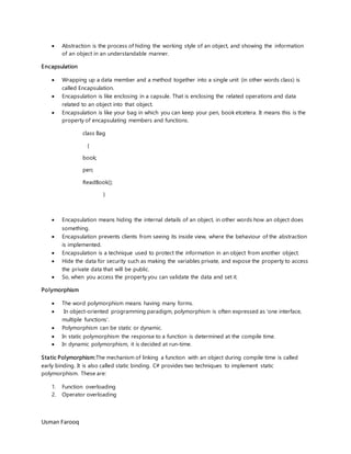 MCS,BCS-7(A,B) Visual programming Syllabus for Final exams @ ISP | PDF