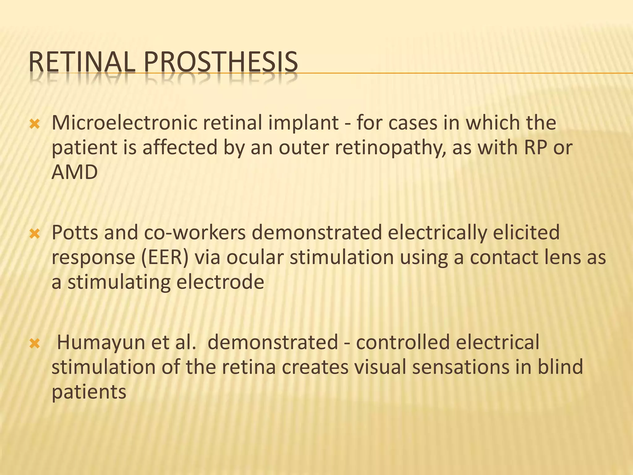 Visual prosthesis | PPTX
