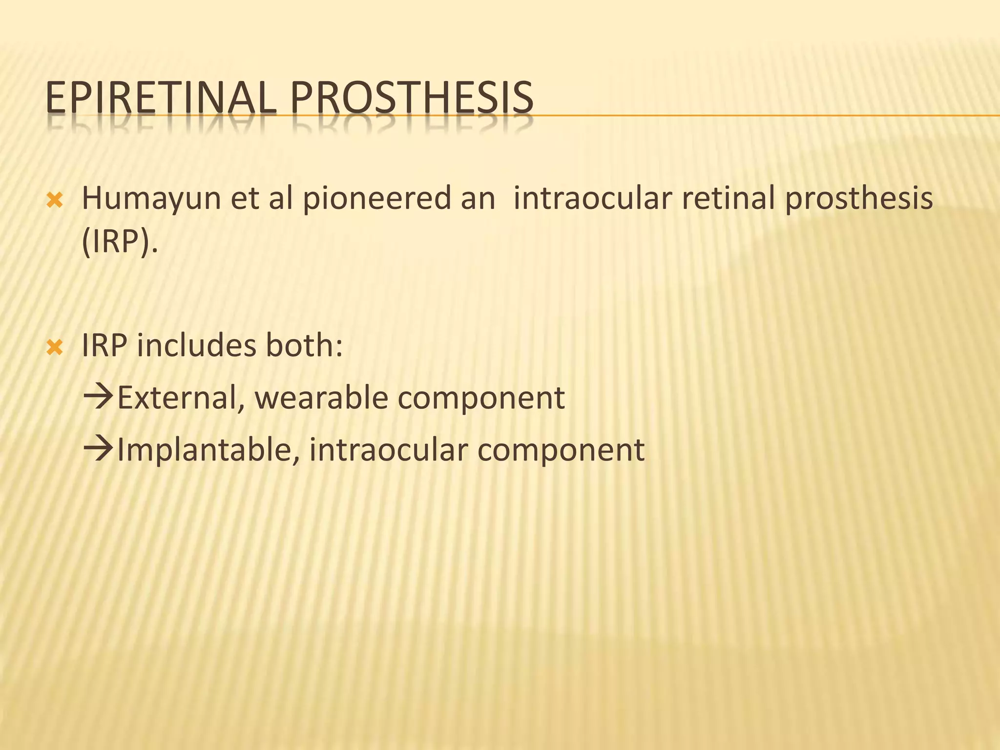 Visual prosthesis | PPTX