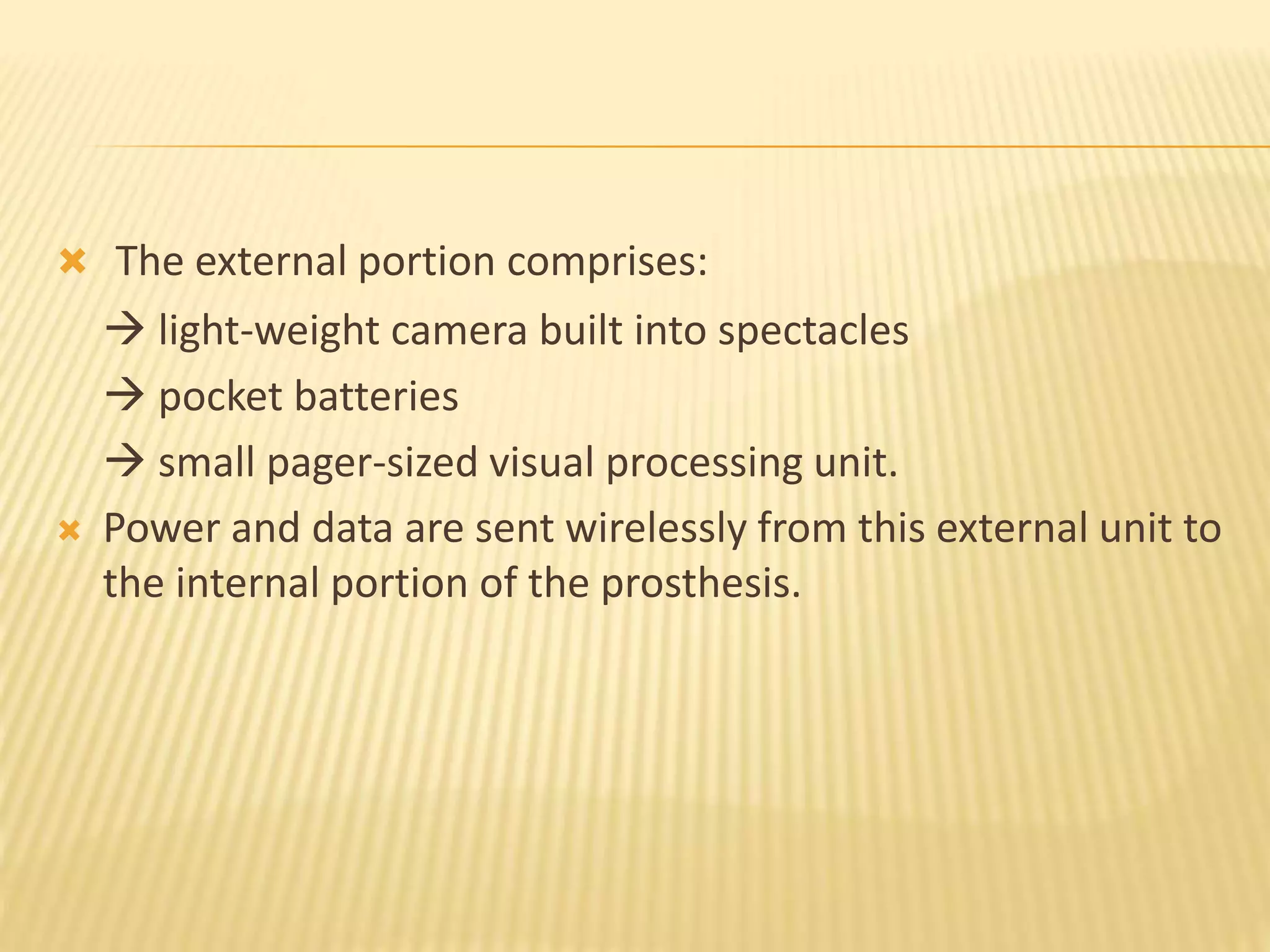 Visual prosthesis | PPTX