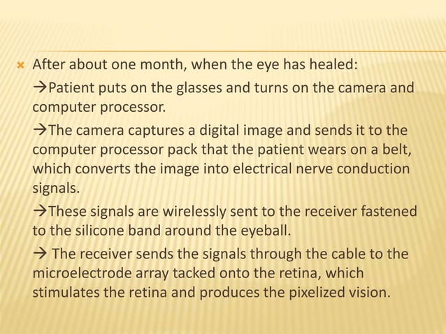 Visual prosthesis | PPTX