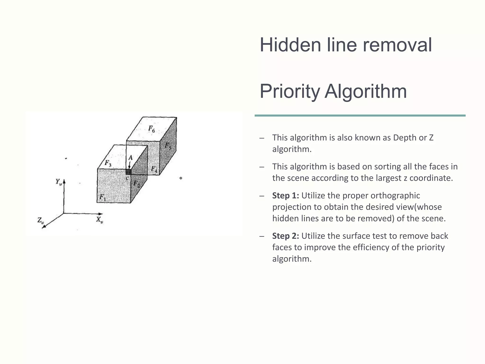 Visual realism -HIDDEN REMOVAL METHODS | PPTX