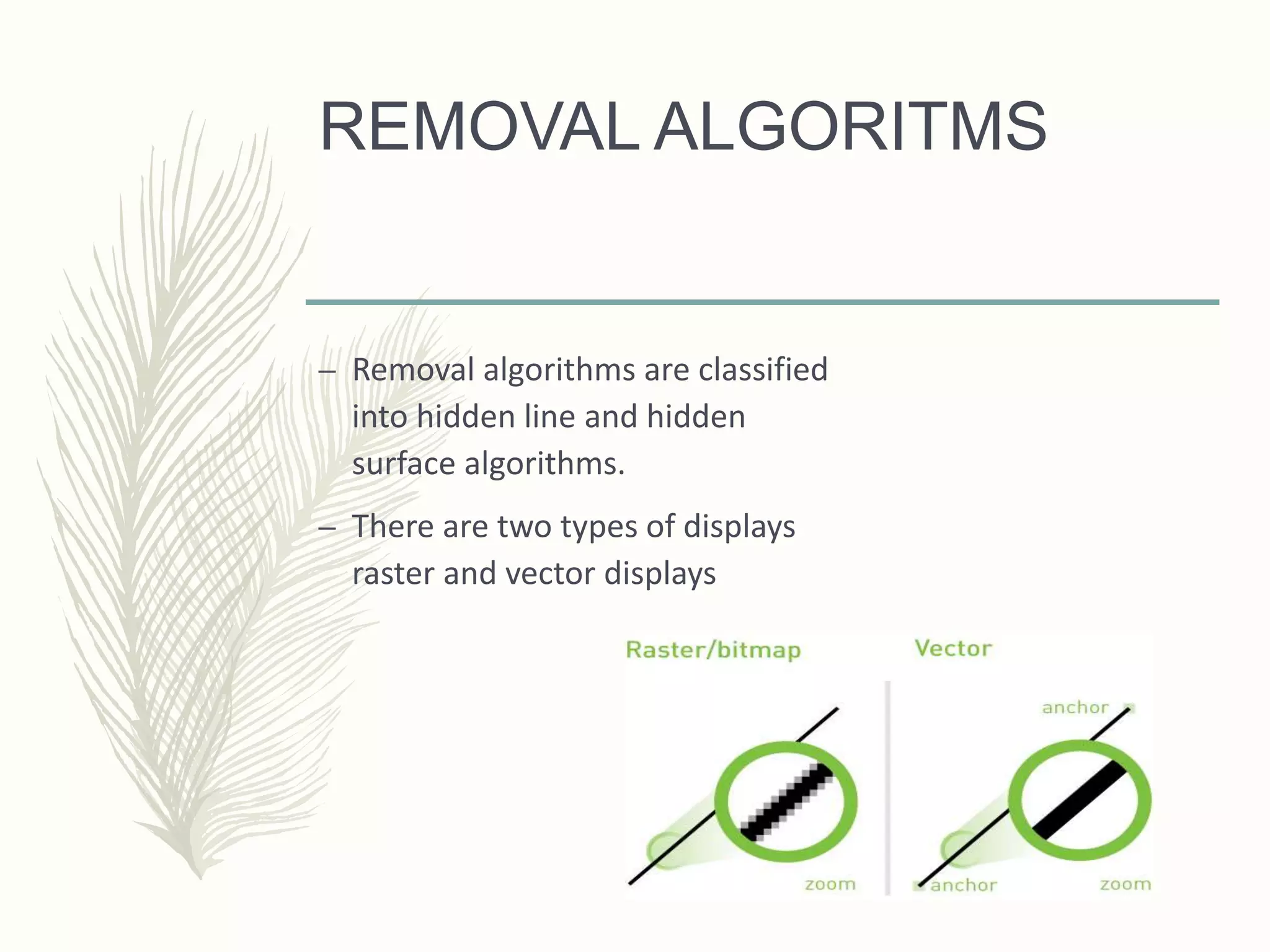 Visual realism -HIDDEN REMOVAL METHODS | PPTX