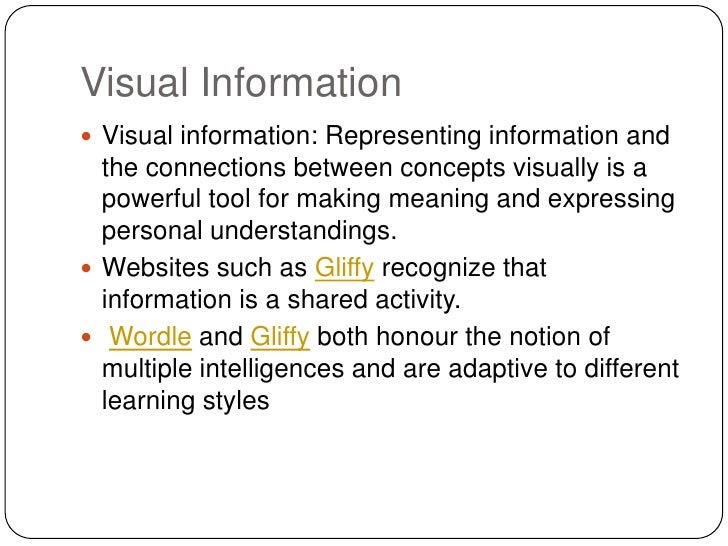 Visual Representation Of Information