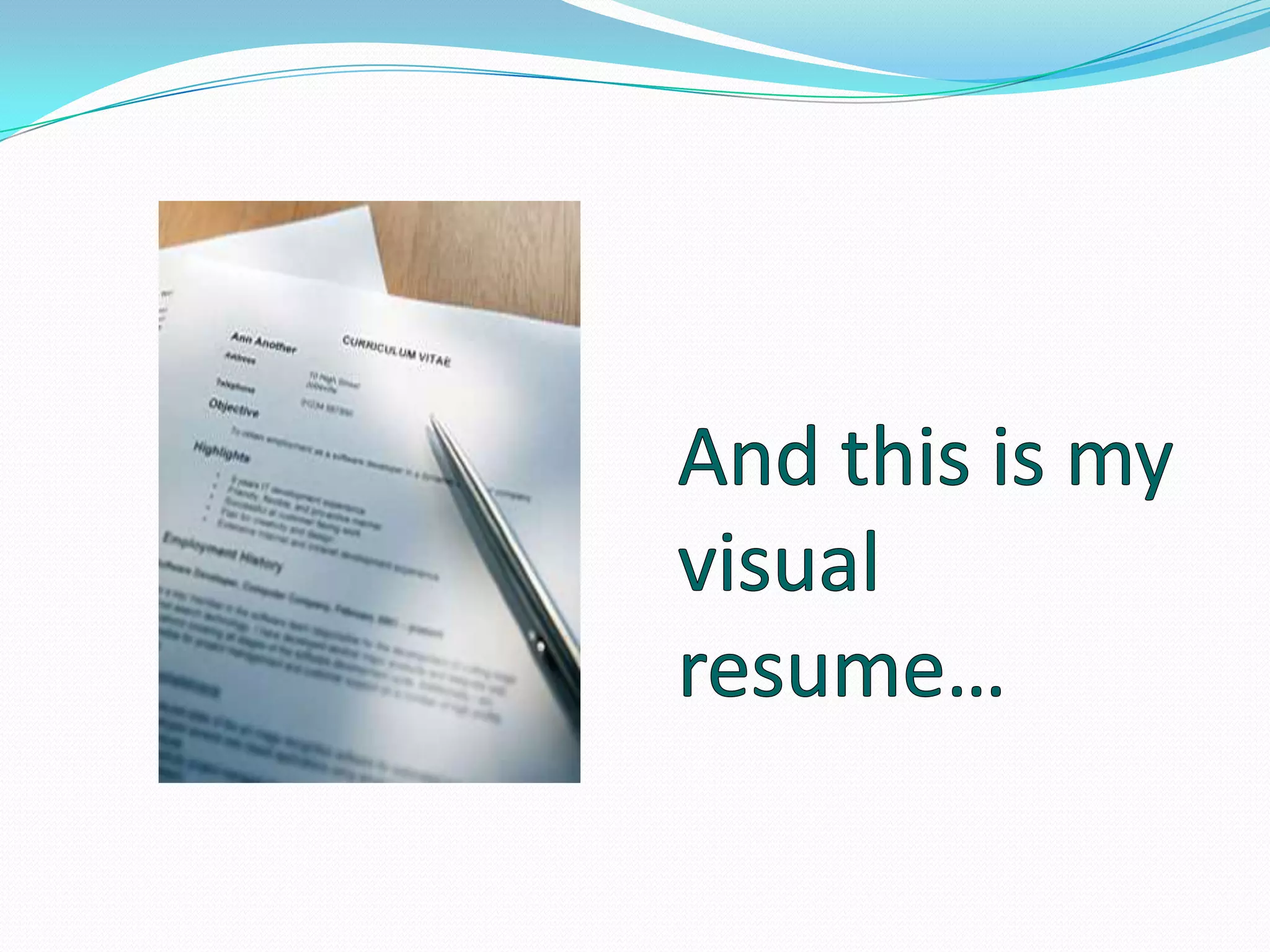 Kelly McQueen - Visual resume | PPSX