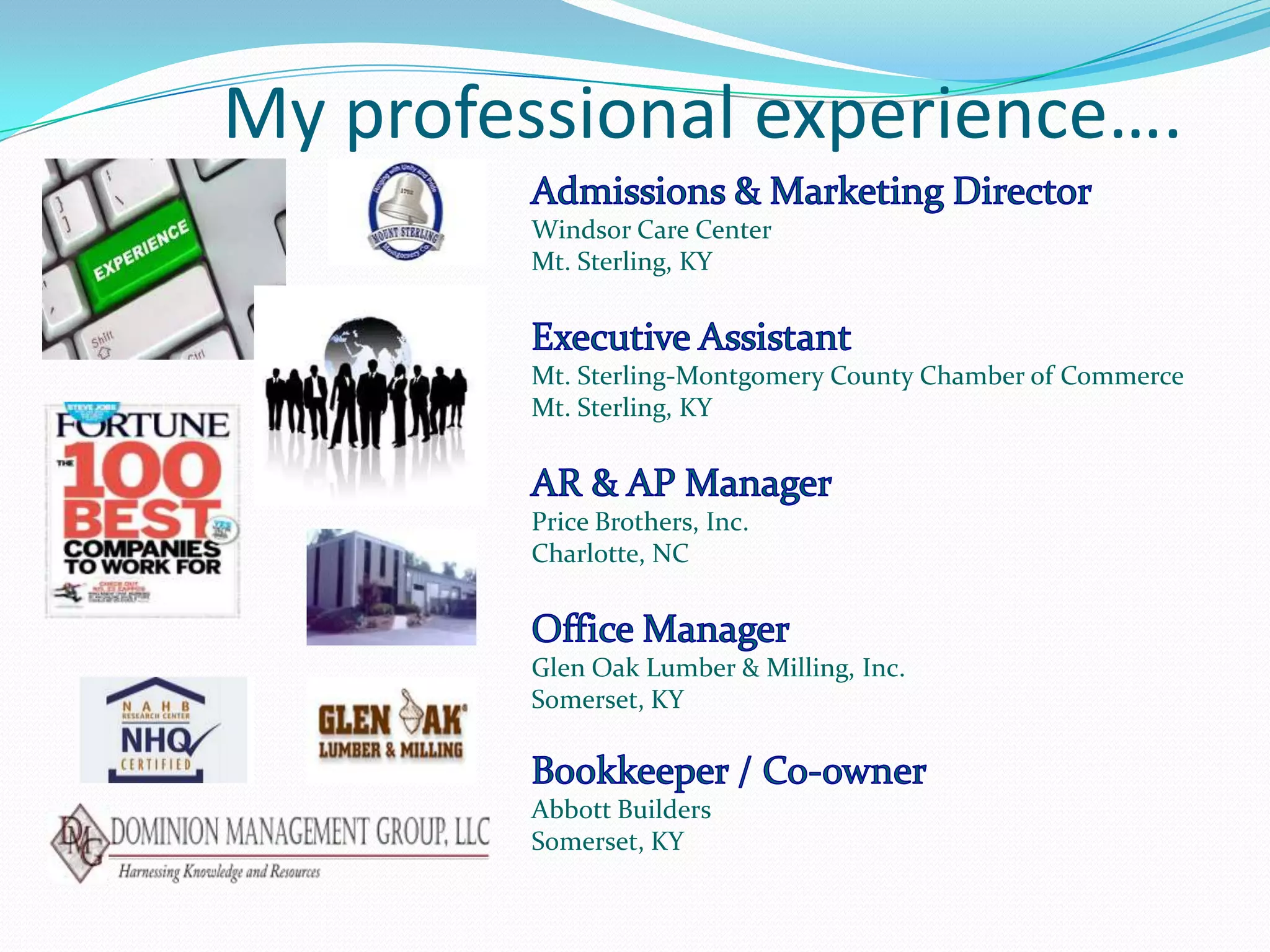 Kelly McQueen - Visual resume | PPSX