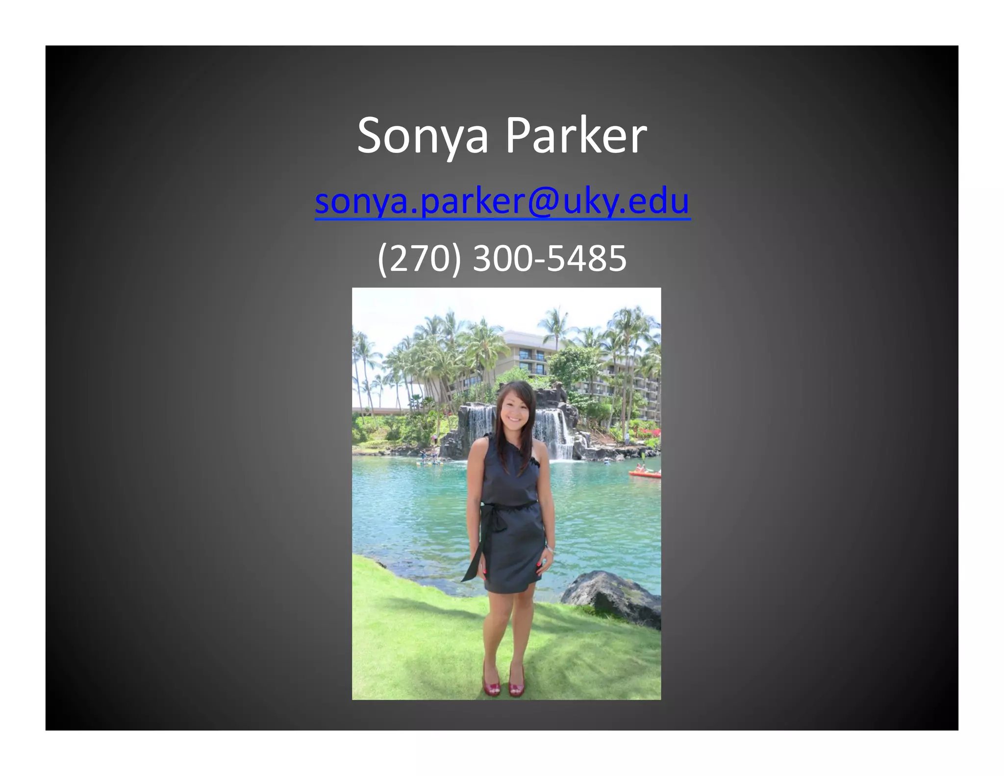 Visual Resume - Sonya Parker | PDF